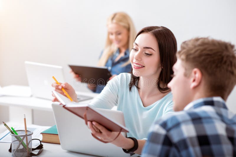 Nice Students Learning Together in the Class Stock Photo - Image of ...