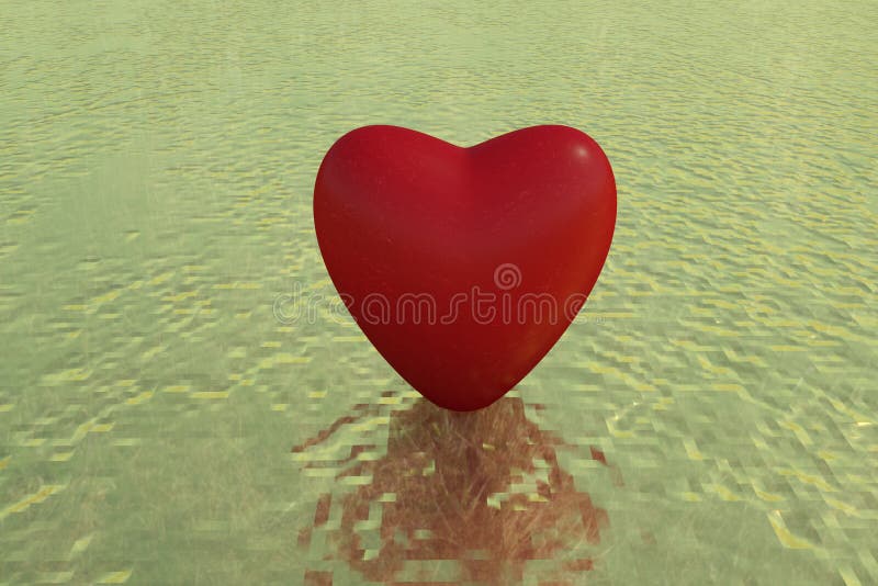 Nice Stylish Heart in Motion. Good 3D Rendering Stock Illustration ...