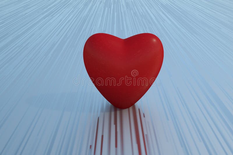 Nice Stylish Heart in Motion. Good 3D Rendering Stock Illustration ...