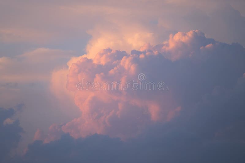 Pink Clouds at the Sunset in Summer Stock Image - Image of afterglow ...
