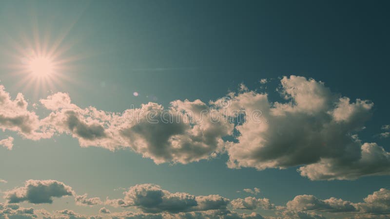 Nice Sun Beam Shining with Clouds Sky. Sky Clouds,Sky with Clouds and ...