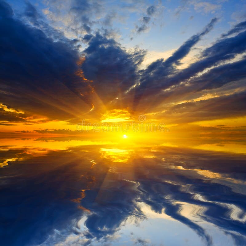 Nice sunset stock image. Image of dramatic, horizon, lake - 20380365