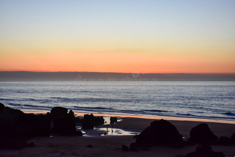 Nice sunset at the beach stock image. Image of sunset - 178795471