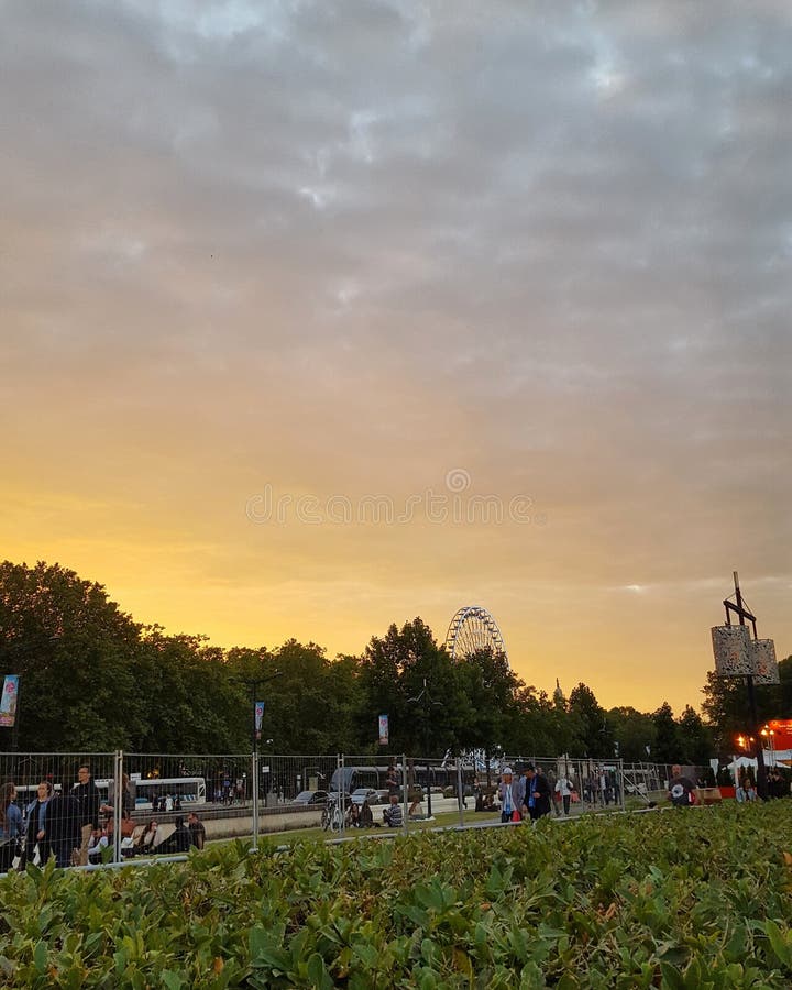 Sunset in the City of Bordeaux Editorial Image - Image of city ...