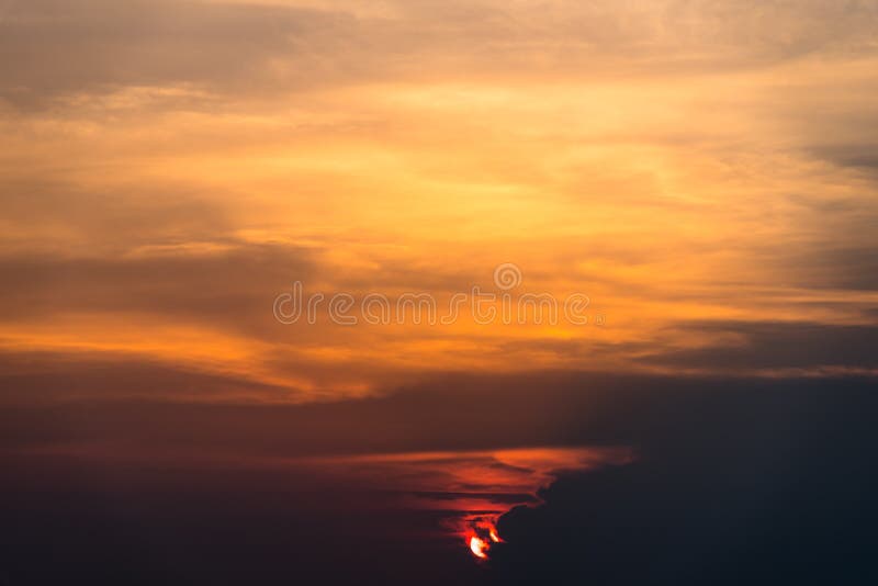 Nice sunset and clouds stock image. Image of space, background - 85329467