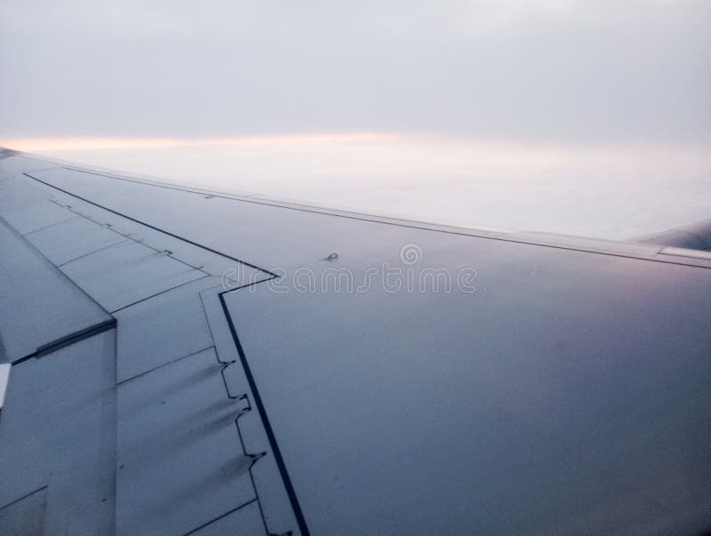 Nice Sunset from the Deck of a Flying Plane Stock Image - Image of ...