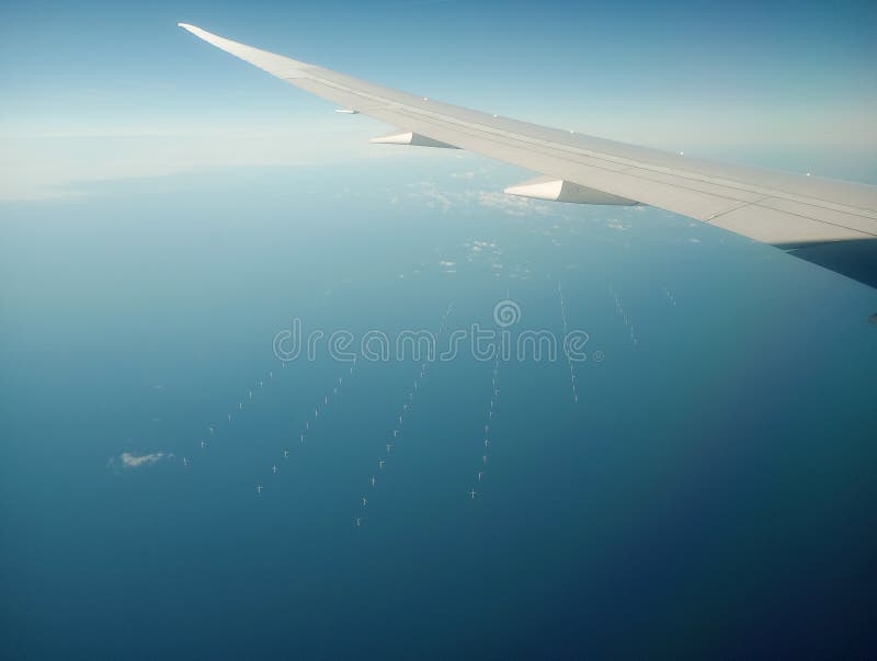 Nice Sunset from the Deck of a Flying Plane Stock Image - Image of wing ...