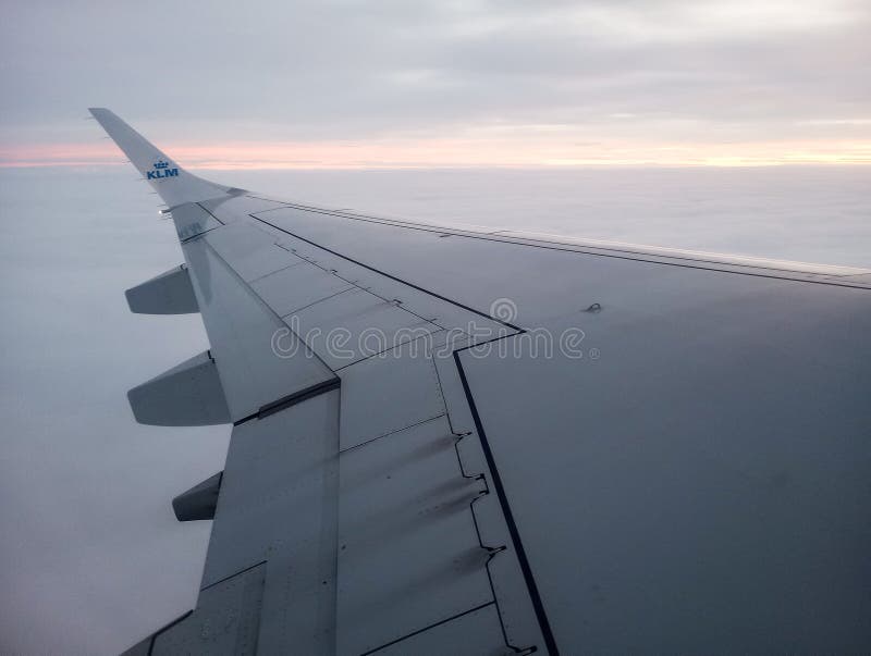 Nice Sunset from the Deck of a Flying Plane Editorial Stock Photo ...