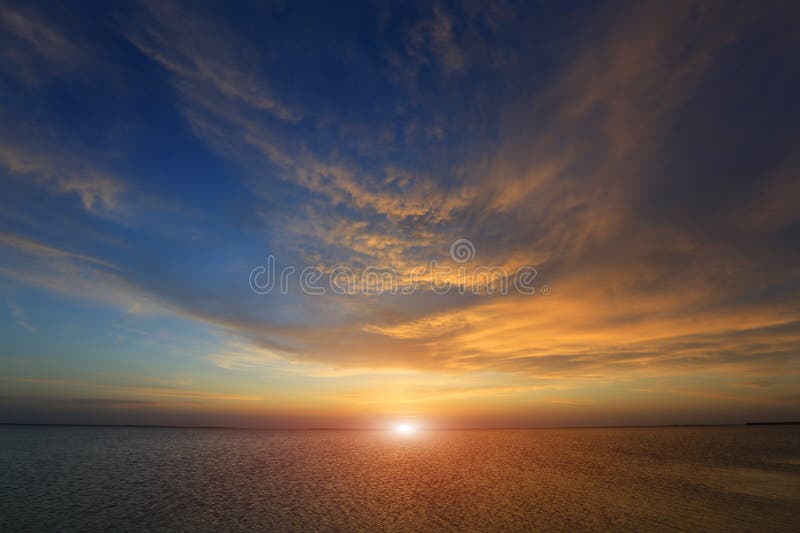 Nice sunset over sea stock photo. Image of morning, night - 199055722