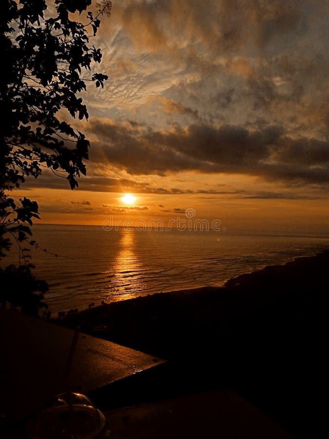 Nice Sunset in Parangtritis Beach Stock Photo - Image of topview, nice ...