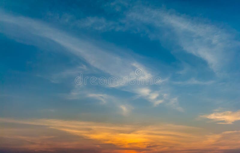 Nice Sunset Sky with Clouds Stock Photo - Image of colorful, clouds ...