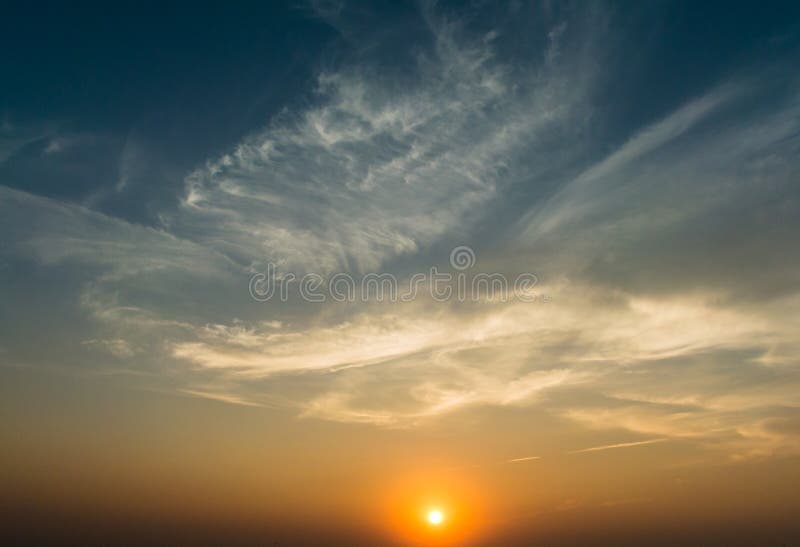 Nice Sunset Sky with Clouds Stock Photo - Image of views, clouds: 79940604