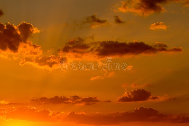 Nice Sunset Sky with Clouds Stock Image - Image of seasons, clouds ...