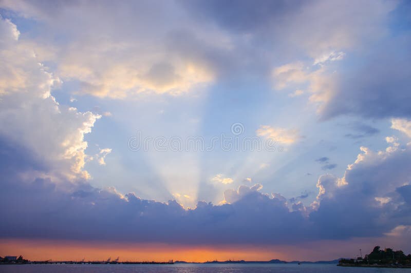 Nice sunset sky at sea stock image. Image of outdoor - 72388243