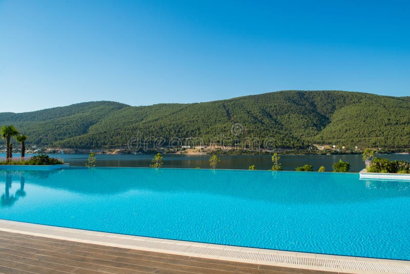 The Nice Swimming Pool Outdoors on Bright Summer Day Stock Image ...