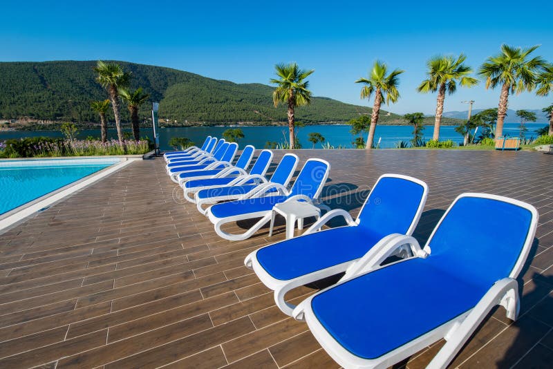 The Nice Swimming Pool Outdoors on Bright Summer Day Stock Image ...