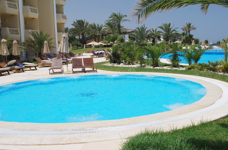 Nice Swimming Pool in the South Resort Stock Photo - Image of aqua ...
