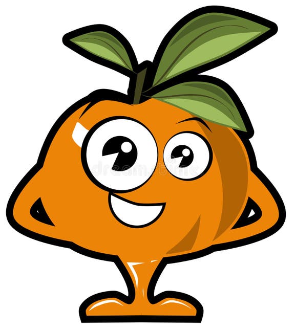 Nice Tangerine Cartoon Isolated Stock Vector - Illustration of cartoon ...