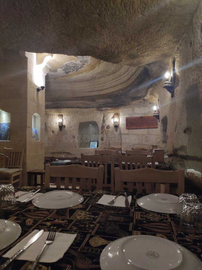 Nice Tavern Restaurant in Cappadocia Turkey Stock Photo - Image of ...