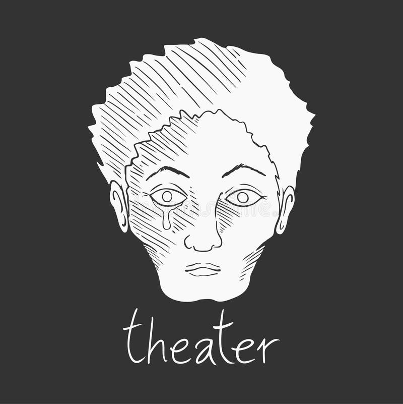 Nice teather head art draw stock vector. Illustration of modern - 325985110