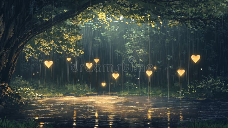 Nice Theme Anime Background Stock Image - Image of green, forest: 340629539