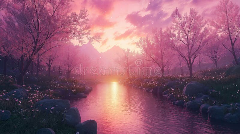 Nice Theme Anime Background Stock Image - Image of theme, morning ...