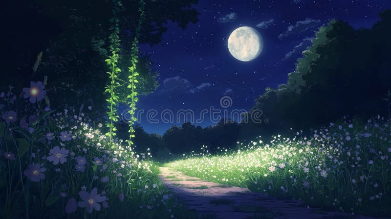 Nice Theme Anime Background Stock Image - Image of green, forest: 340629539