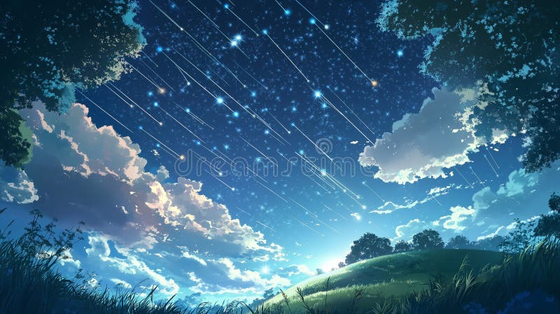 Nice Theme Anime Background Stock Photo - Image of clouds, theme: 340635822