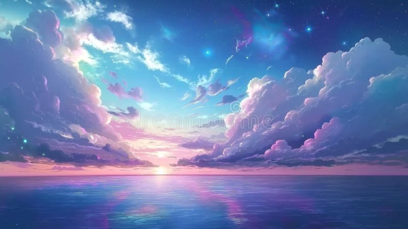 Nice Theme Anime Background Stock Photo - Image of dawn, galaxy: 340635924