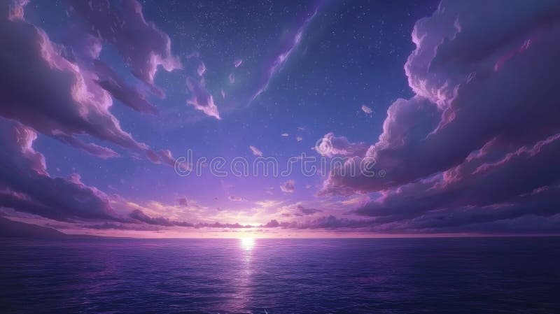 Nice Theme Anime Background Stock Image - Image of beautiful, moon ...