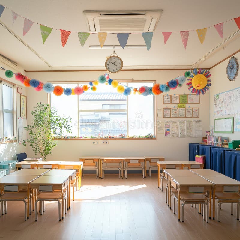 Nice Theme Indoor with Bright Colors Stock Image - Image of teach ...