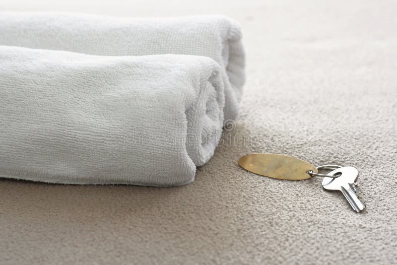 The key on the bed. stock photo. Image of door, steel - 98971862