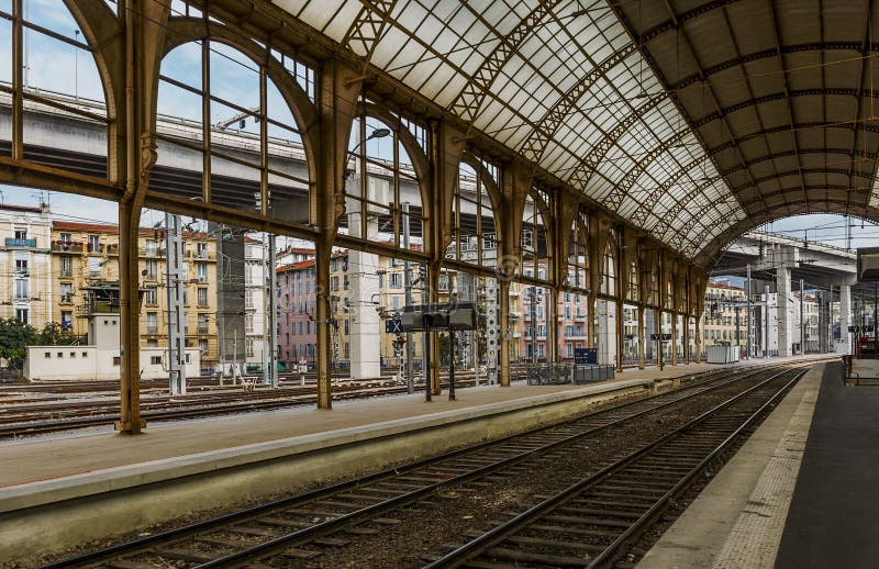 NICE train station stock image. Image of interior, train - 104016717