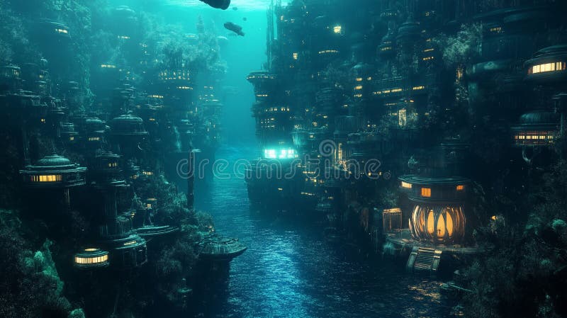 Nice Underwater Anime Theme Background for Wallpaper Stock Photo ...