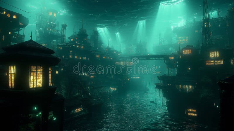 Nice Underwater Anime Theme Background for Wallpaper Stock Photo ...