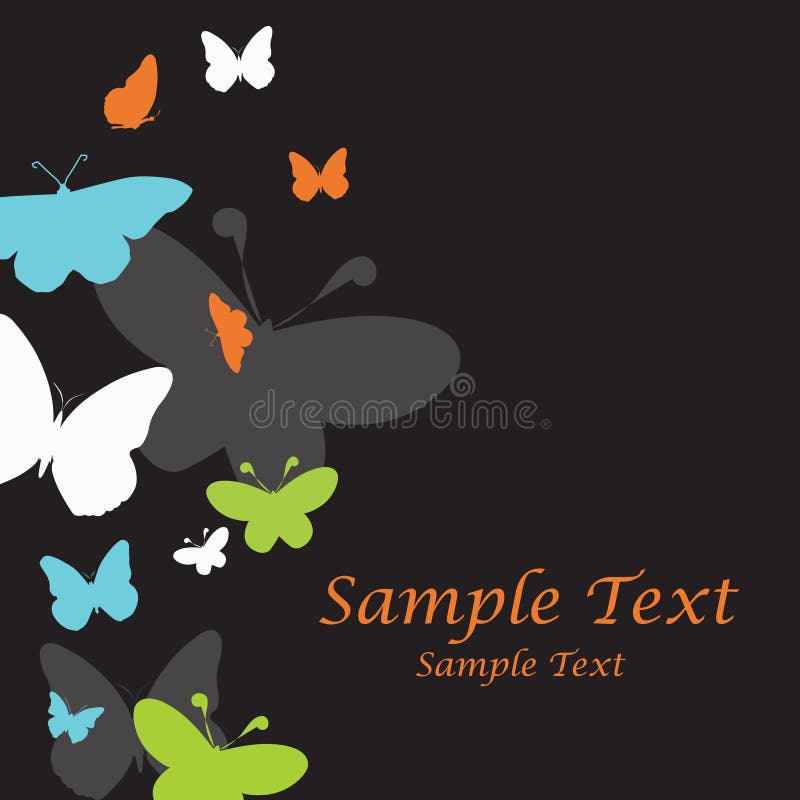 Nice Vector Template with Butterflies Stock Vector - Illustration of ...