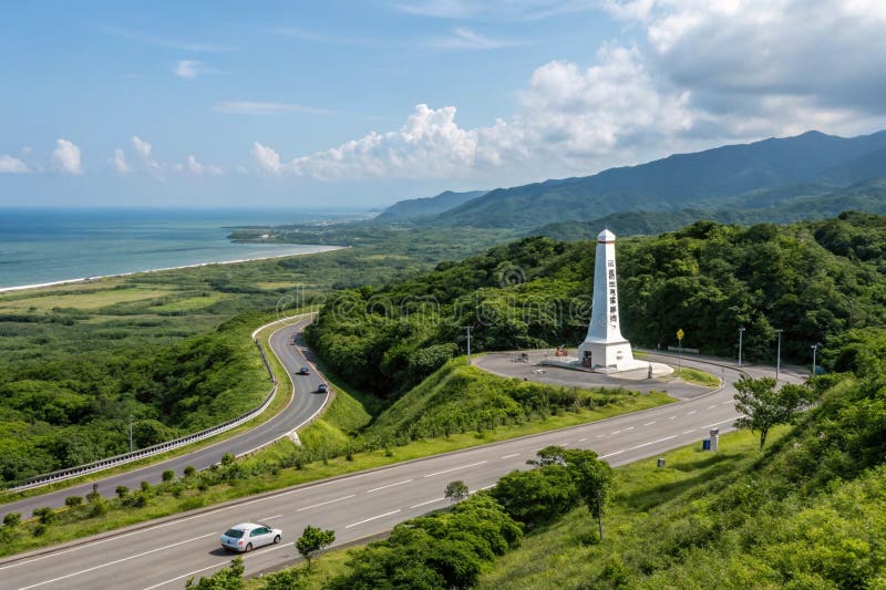 The Nice View of Badouzi Station, Keelung, Taiwan Stock Illustration ...