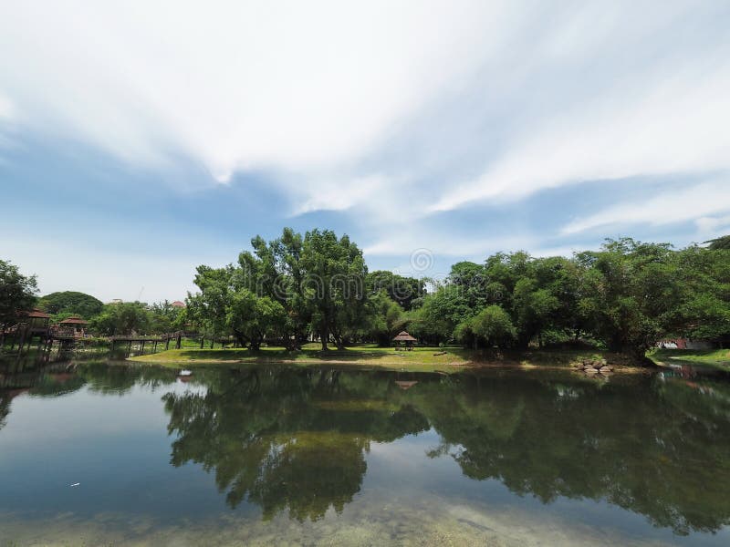Nice view in the garden stock image. Image of church - 57736905