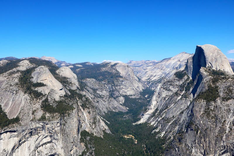 Nice View of Glacier Point. Yosemite Park. Stock Image - Image of ...