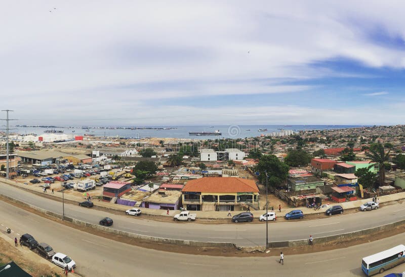 The View from the Hotel in Capital of Angola, Luanda City Stock Image ...
