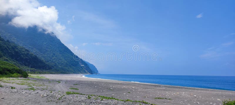 Nice View in Hualien Qixingtan Beach, Hualien, Taiwan Stock Image ...