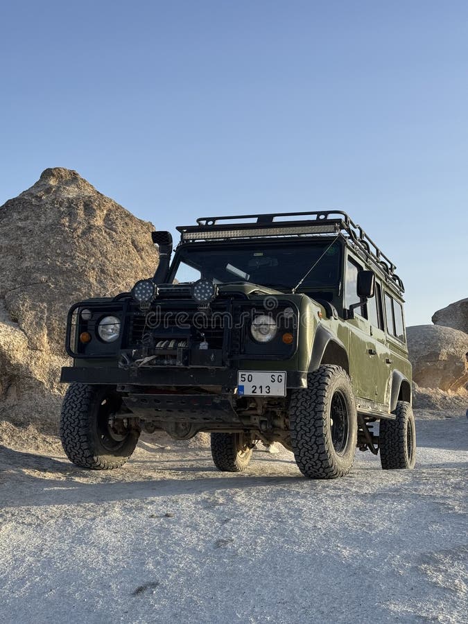 Nice view of jeep on rock editorial image. Image of jeep - 363734845