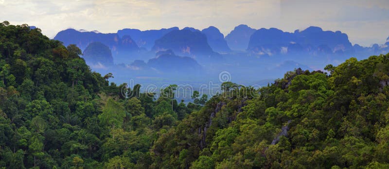 Beautiful View of Mountains from View Point Above Tiger Cave Stock ...