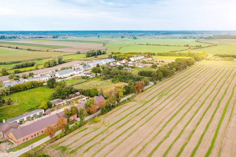 Nice View of the Multi-colored Fields from a Great Height. Aerial ...