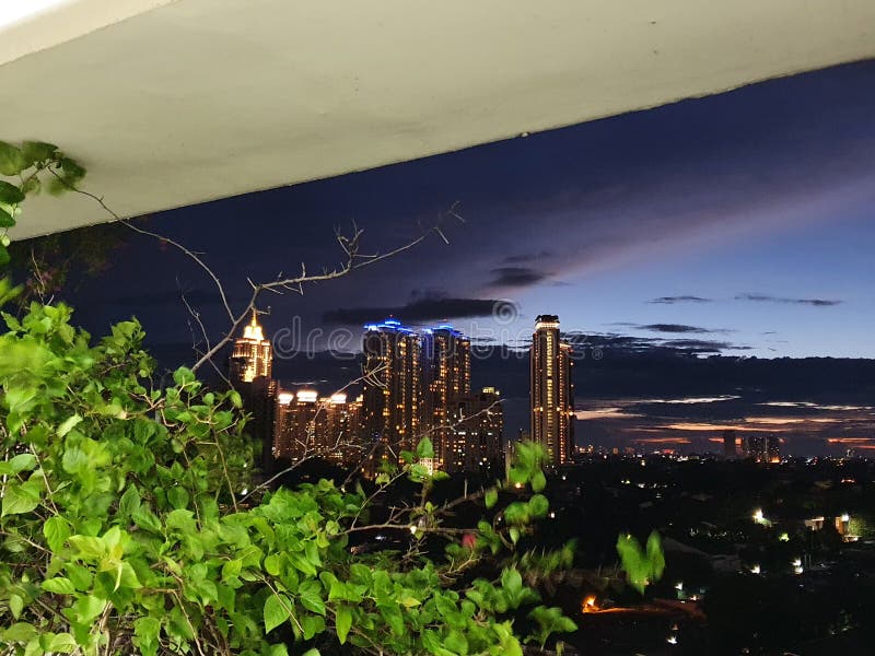 Nice view at night stock image. Image of view, city - 205675859