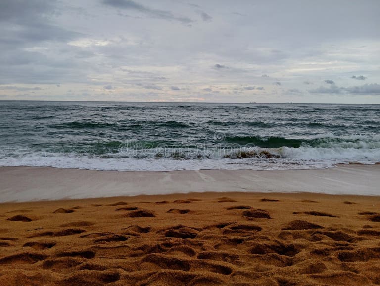 Nice View at the Ocean from the Beach Stock Photo - Image of colombo ...