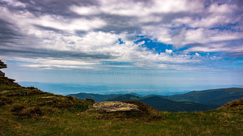 Nice View Over the Mountains in a Summer Day with Clouds in the ...