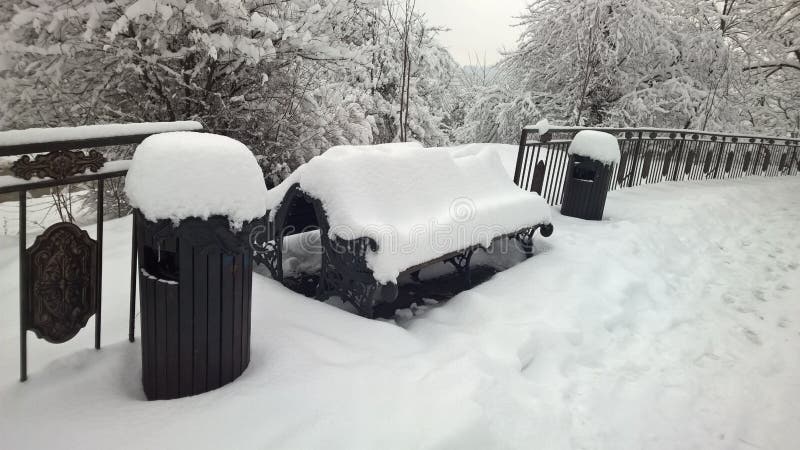 Nice View Perspective the Snow Stock Image - Image of iron, nature ...