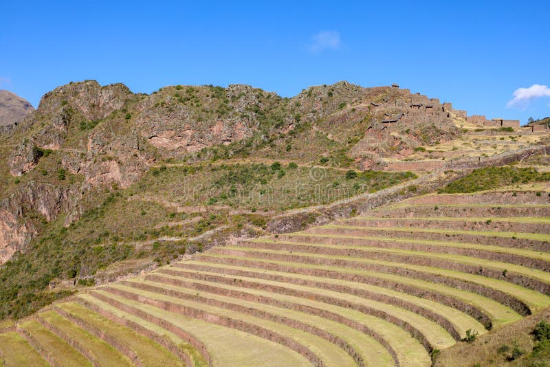 Nice View of the Pisac Ruins in Cusco Stock Photo - Image of cuzco ...