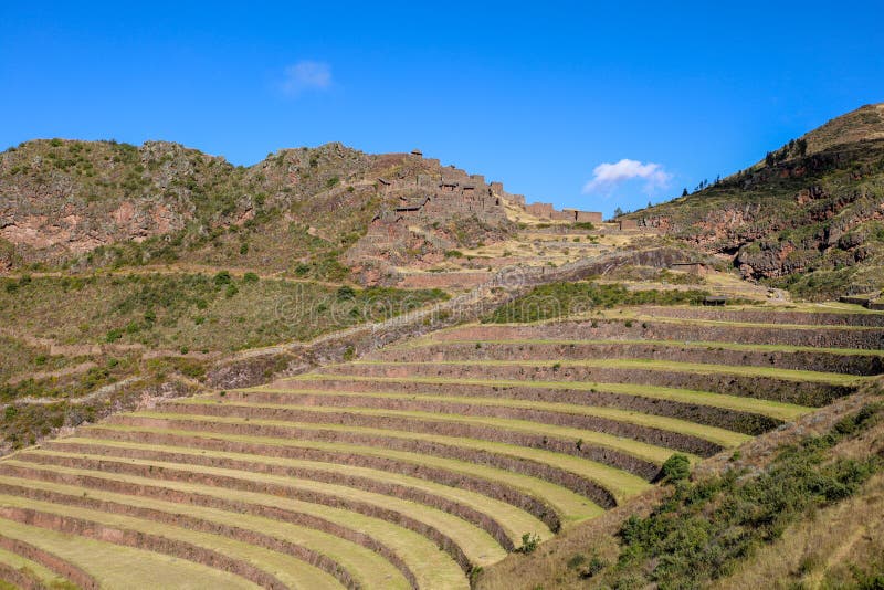 Nice View of the Pisac Ruins in Cusco Stock Photo - Image of hill ...
